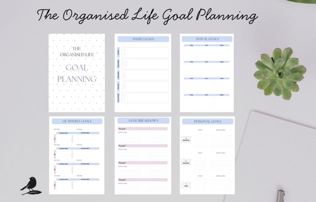 The Organised Life Goal Planning | 6-page Goal Planner | Digital ...