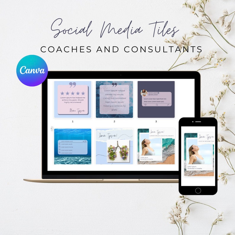 Canva Tile Slide Templates for Coaches and Consultants - Digital ...