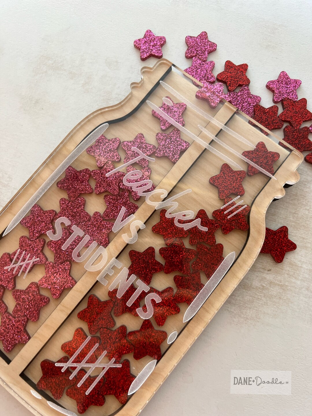 LARGE Teacher Vs Student Jar Reward Jar Star Jar - Etsy