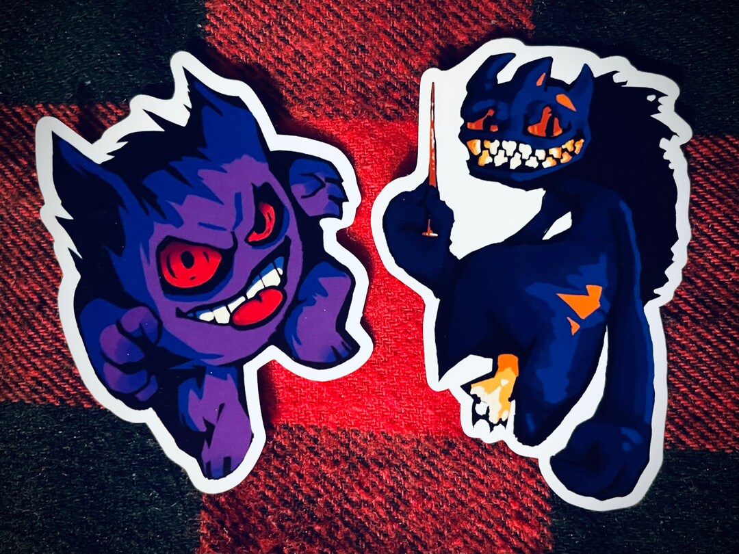 Ghost Pokemon 3 Stickers Gengar Banette Gastly - Etsy