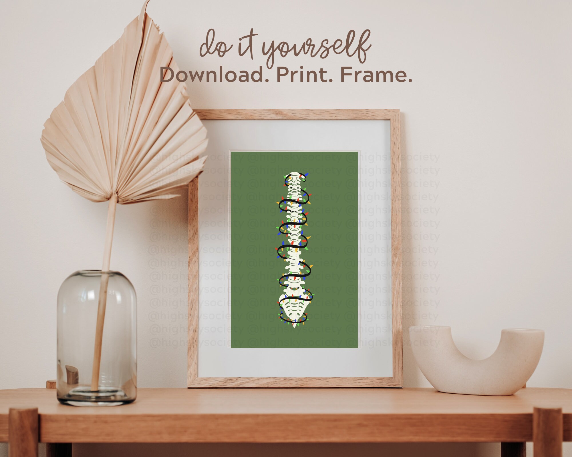 Christmas Holiday Chiropractic Posters Chiropractic Wall Art Functional ...