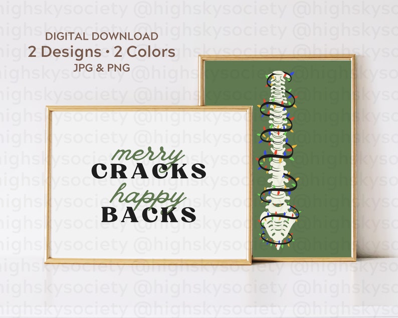 Christmas; Holiday; Chiropractic Posters; Chiropractic Wall Art ...