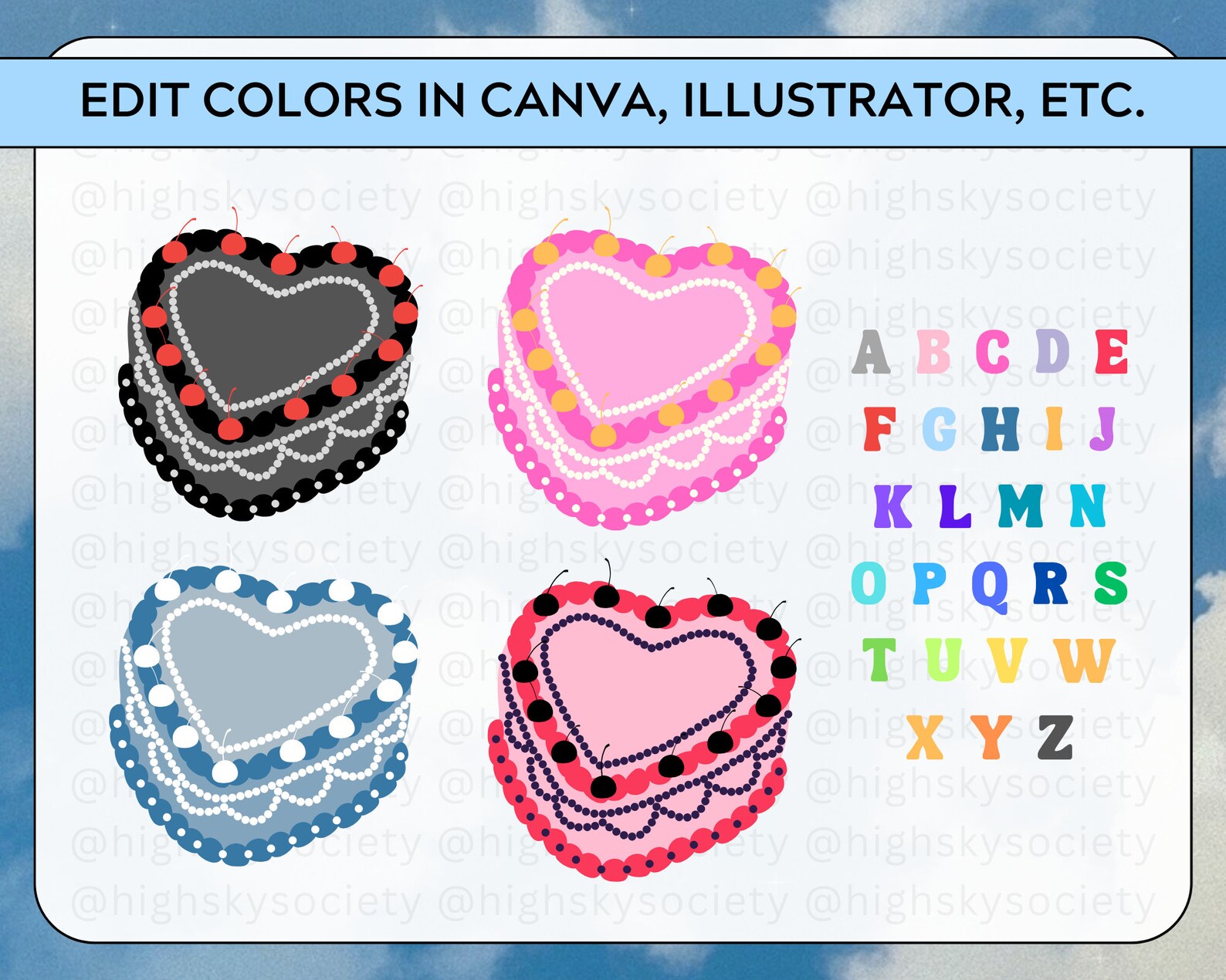 Heart Cake SVG, PNG, Canva Template | Use for Wall Art, Shirts, Mugs ...