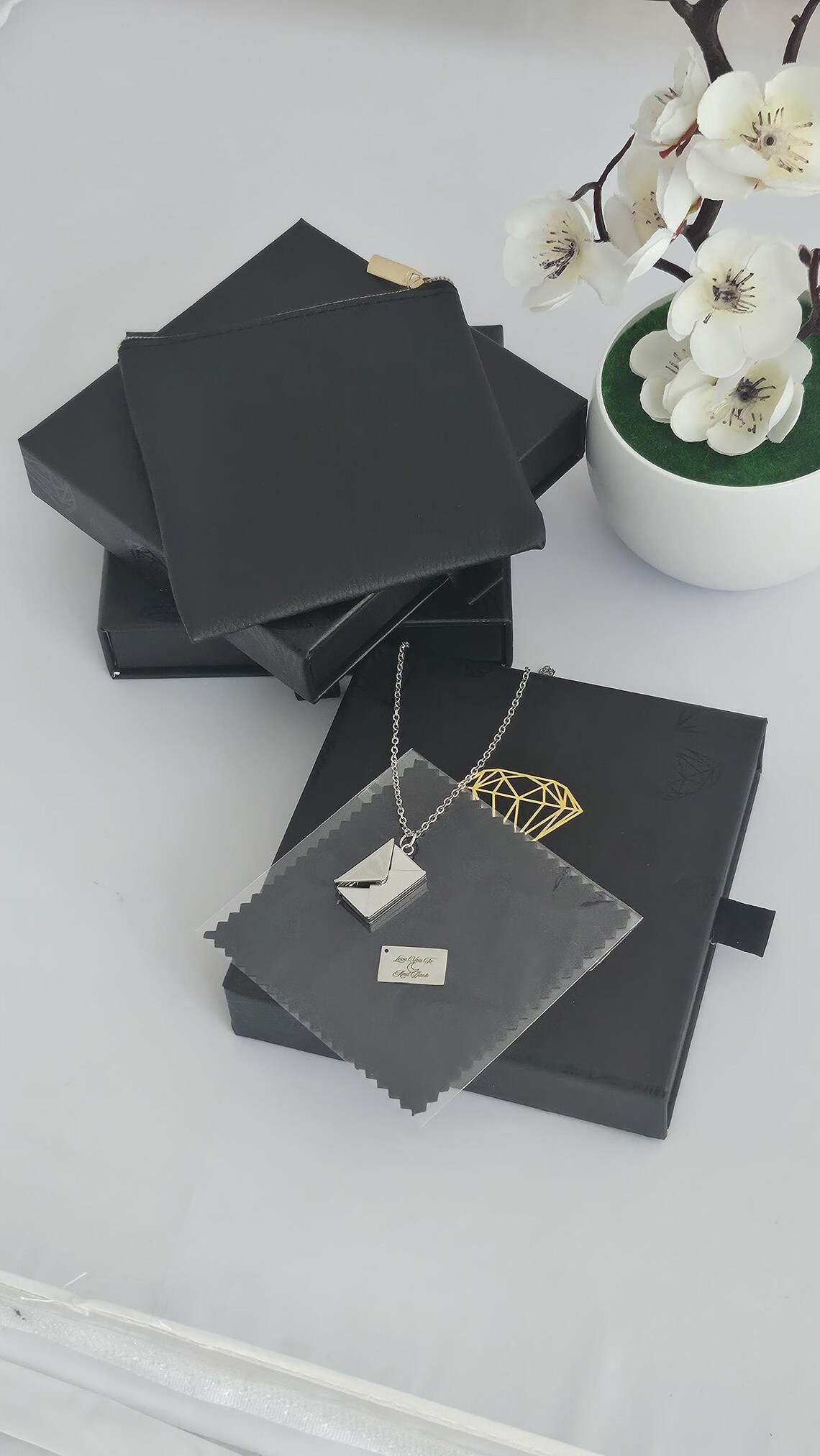 Secret Message Envelope Necklace Personalized Friendship Jewelry Gift ...