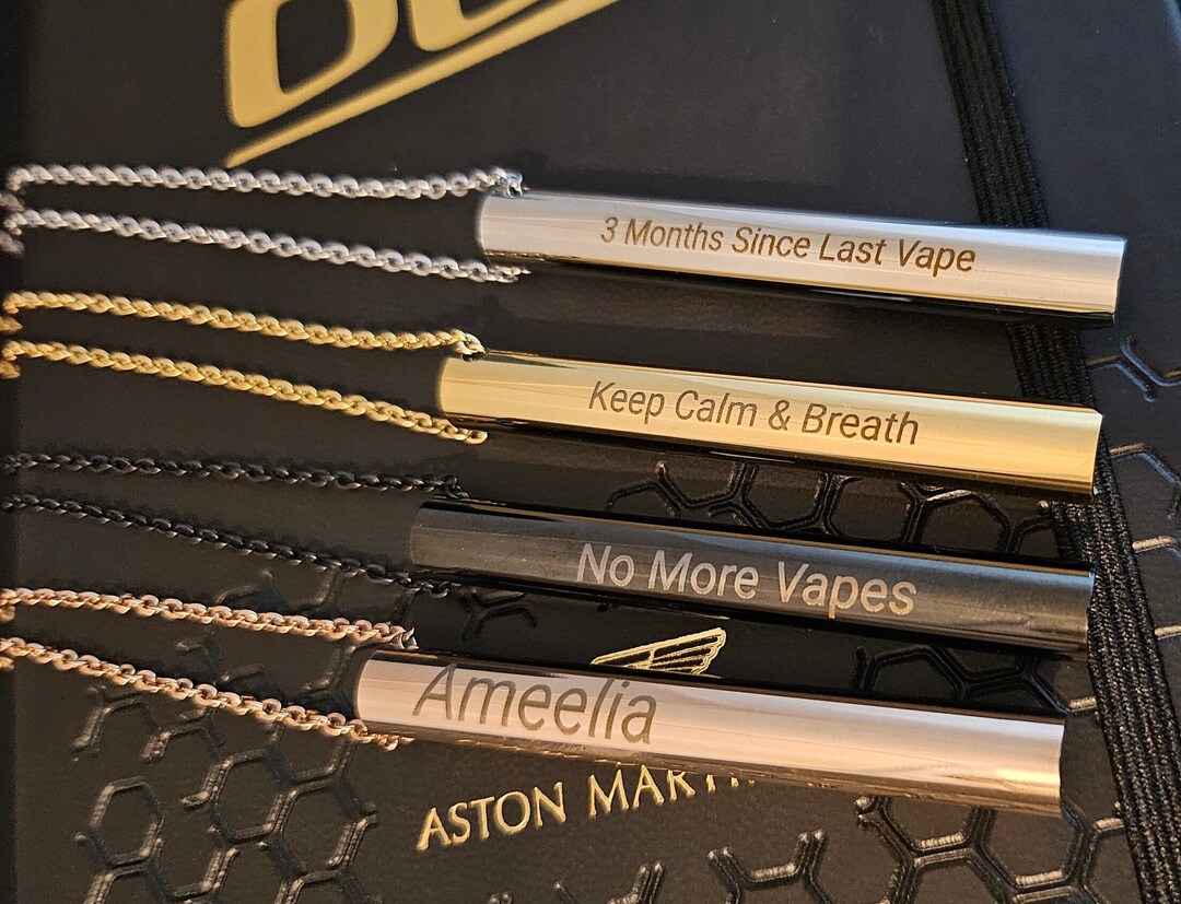Custom Engraved Breathing Necklace: Anxiety Relief Stress Pendant - Etsy UK