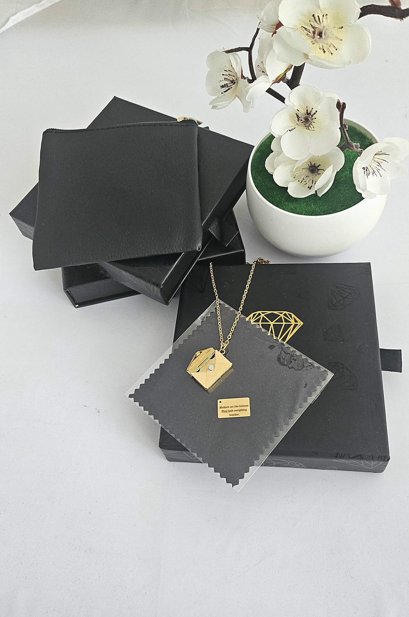 Secret Message Envelope Necklace Personalized Friendship Jewelry Gift ...
