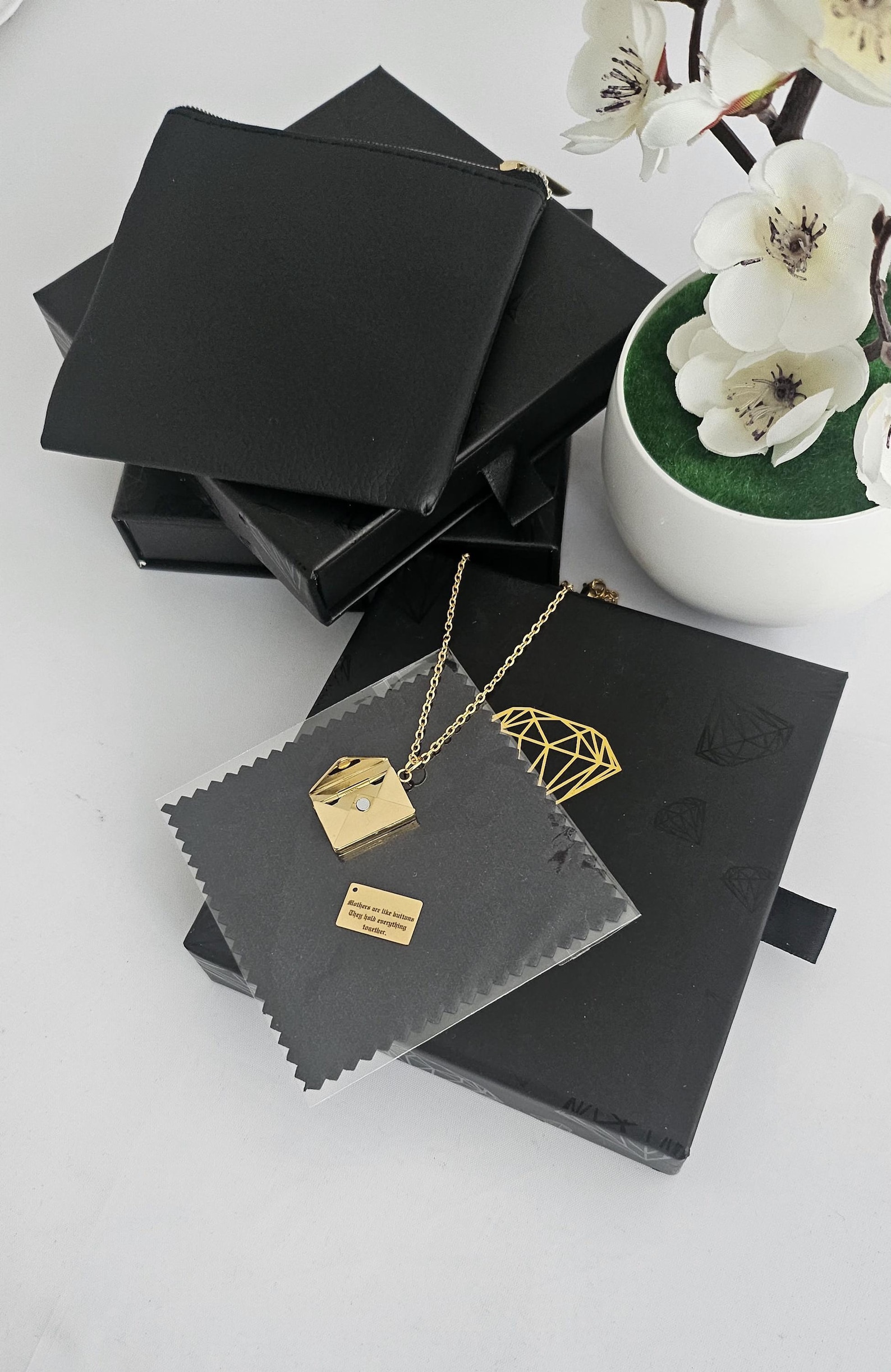 Secret Message Envelope Necklace Personalized Friendship Jewelry Gift ...