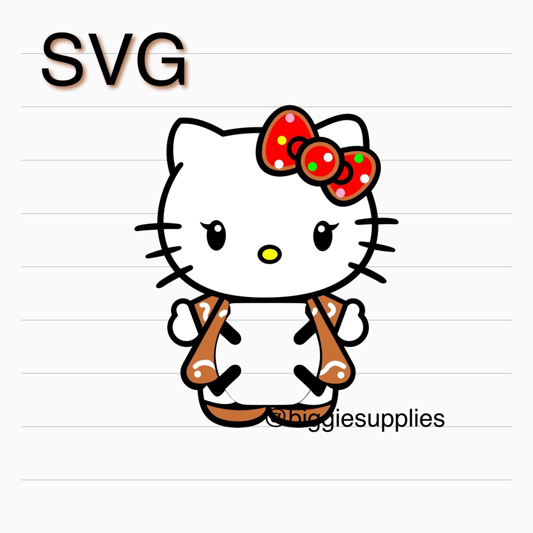 Kitty Gingerbread Christmas Buzzball Holder SVG File - Etsy