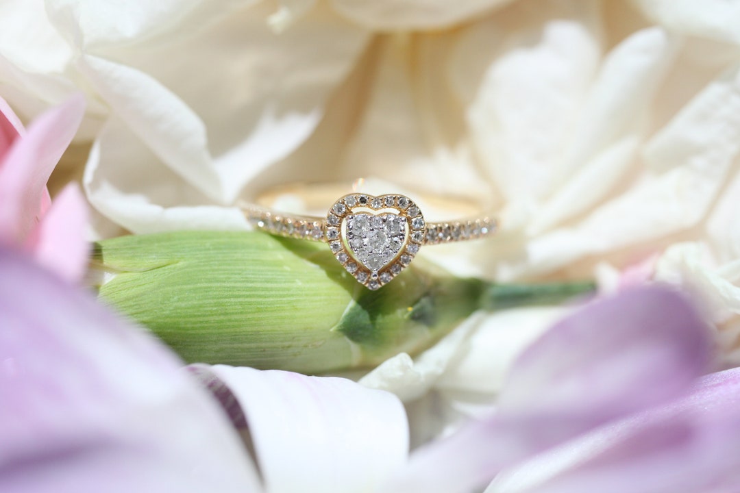 Gold Double Heart Ring - Etsy