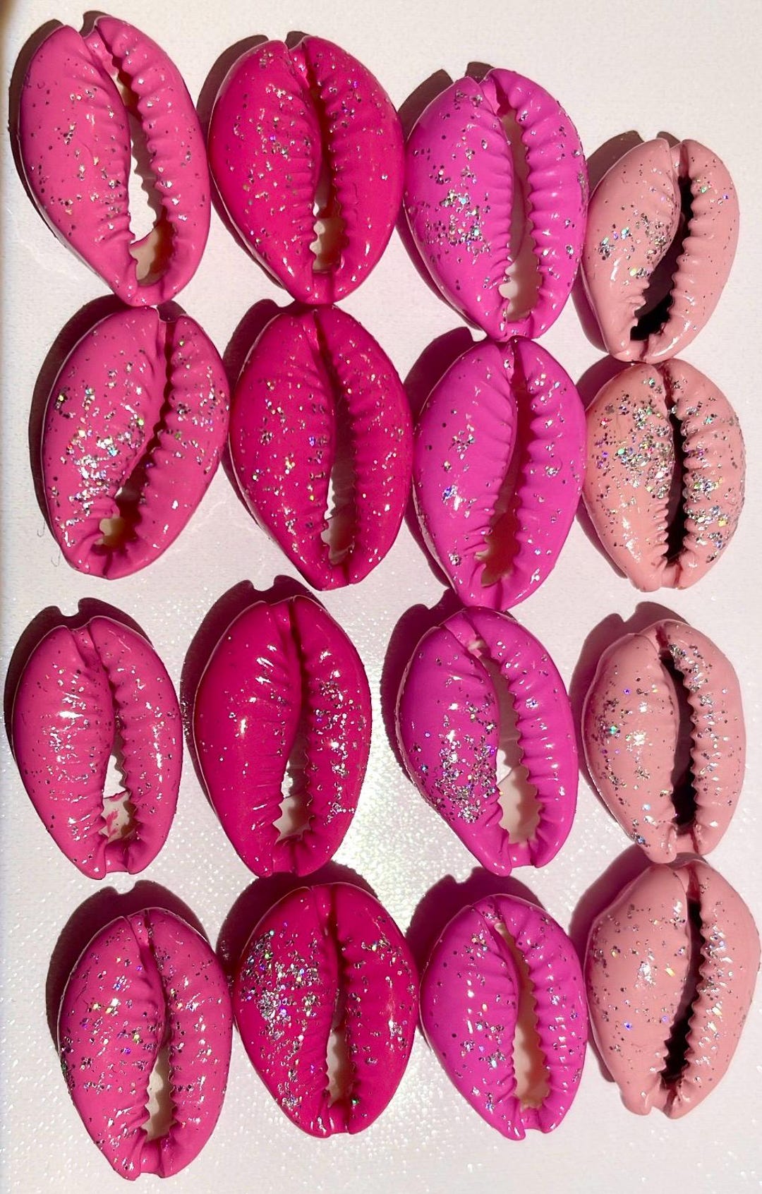 Glitter Cowrie Shells for Jewelry Making, Pink - Etsy