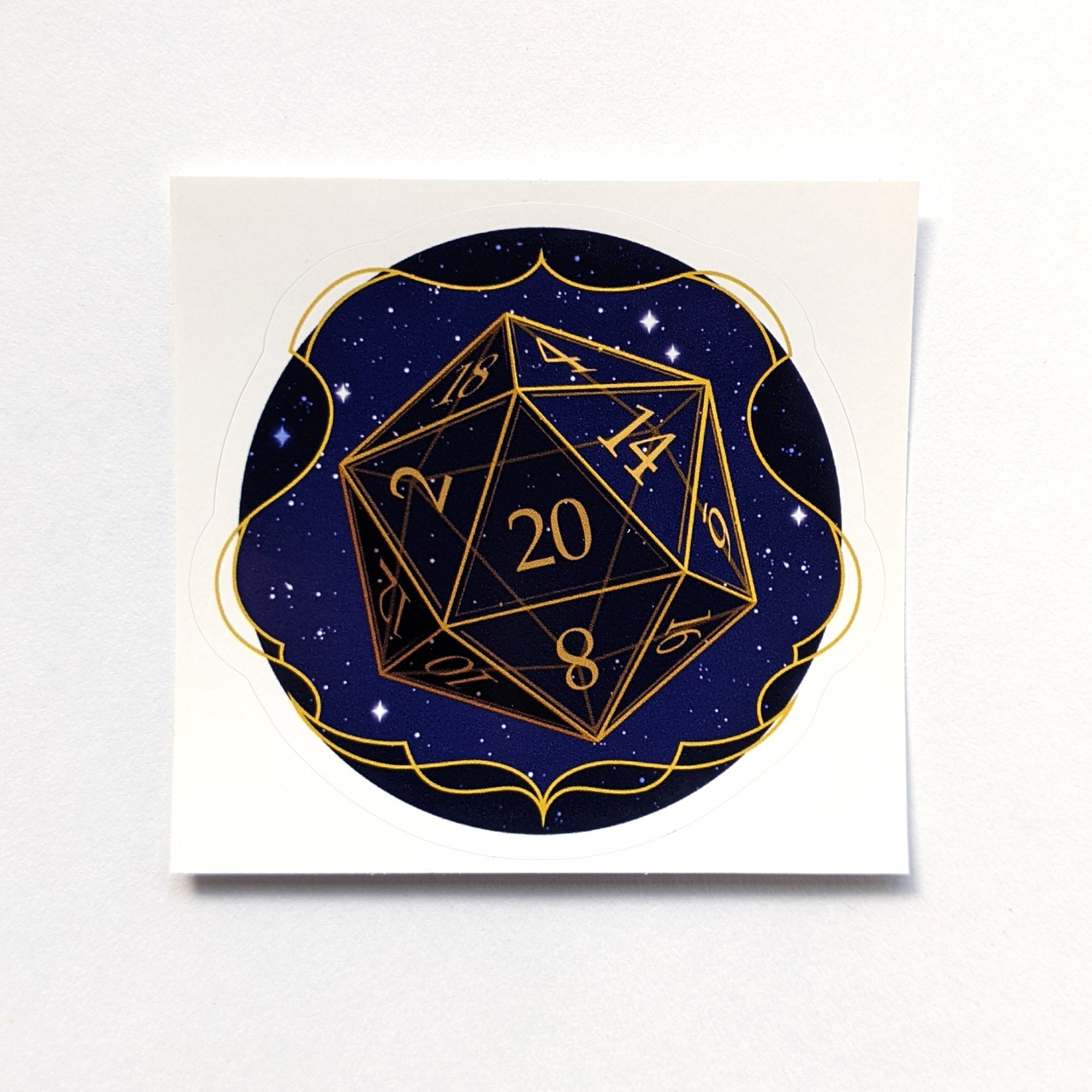 D20 Celestial Vinyl Sticker, Dungeons and Dragons, DND Gift, Dice ...