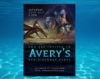 Avatar Birthday Invitation - Etsy UK