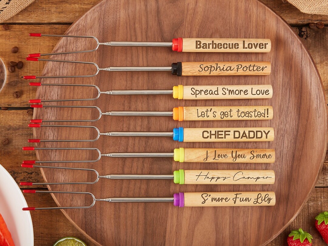 Personalized Roasting Sticks With Name,set of 8 Smores Roasting Sticks ...