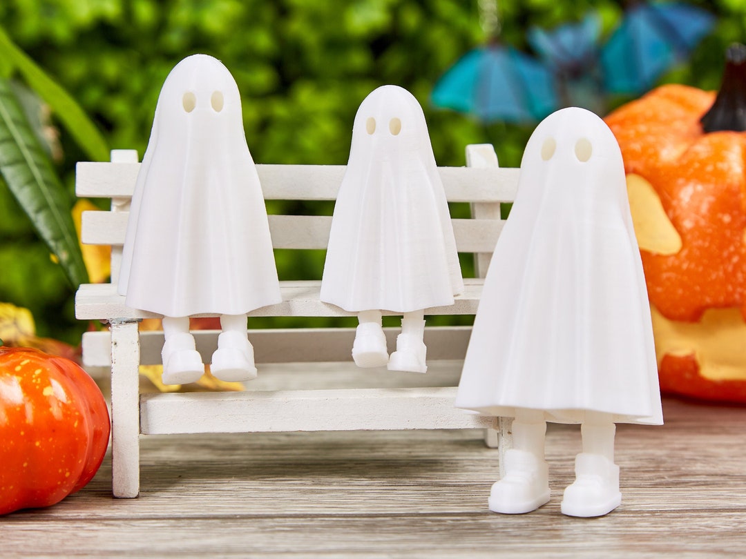 Halloween Ghost Figure With Feet,3d Printed White Ghost,stand-up ...