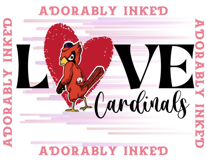 Love Cardinals Baseball Sports Png - Etsy