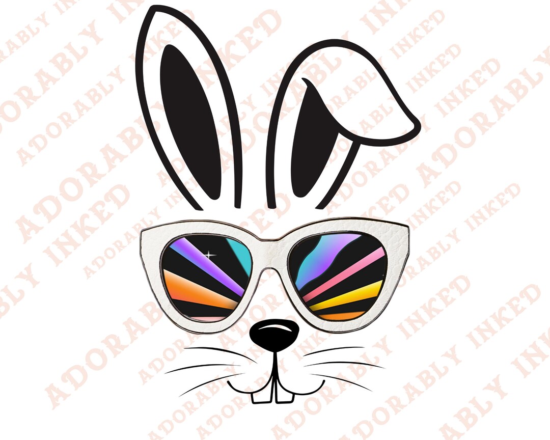Easter Bunny Sunglasses Png - Etsy