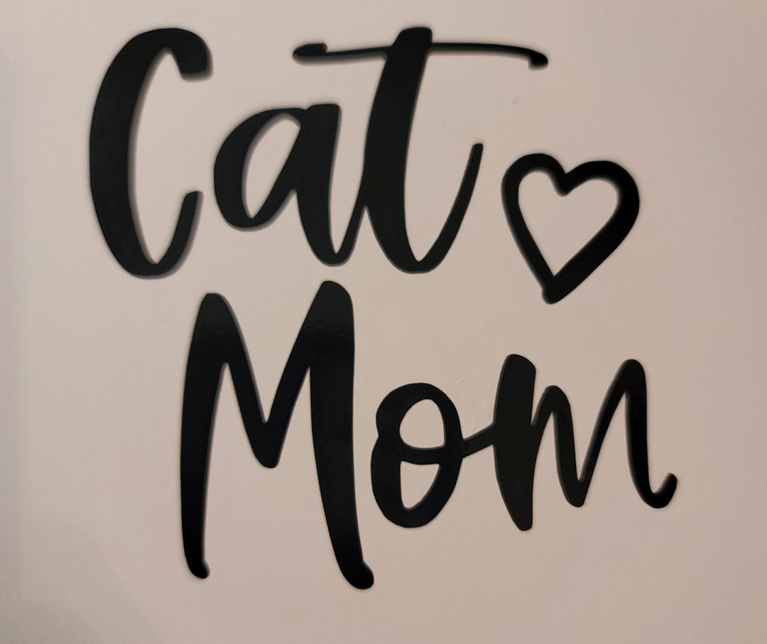 Cat Mom Decal - Etsy