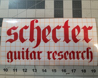 Schecter Guitar Research Logo Vinyl Decal - Etsy