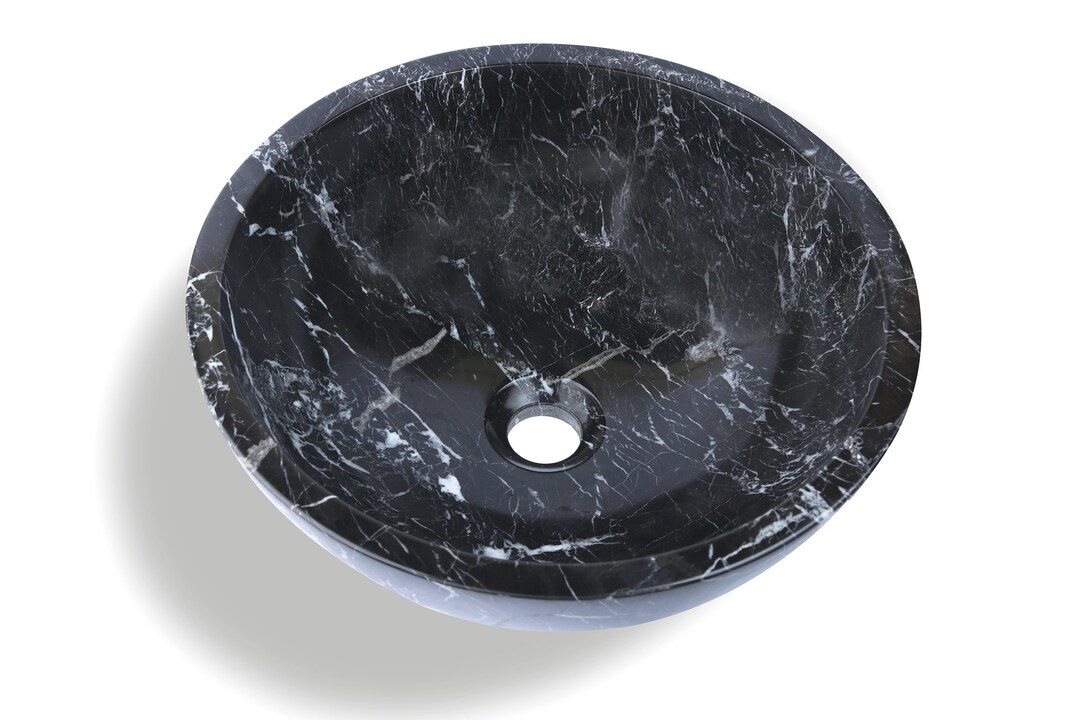 Natural Stone Marble Round Shape Basin Counter Top Bathroom Sink in ...