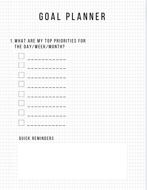 Printable Grid Planner, ADHD Planner, Daily Planner, Life Planner ...