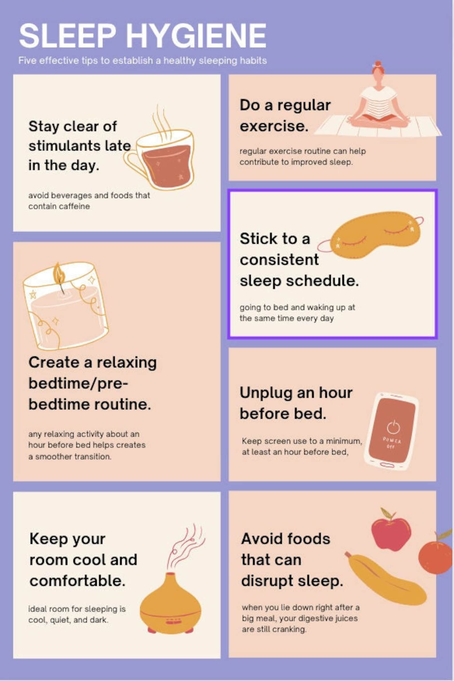 Sleep Care Poster, Printable, Sleep Hygiene, Insomnia, Sleep Better - Etsy