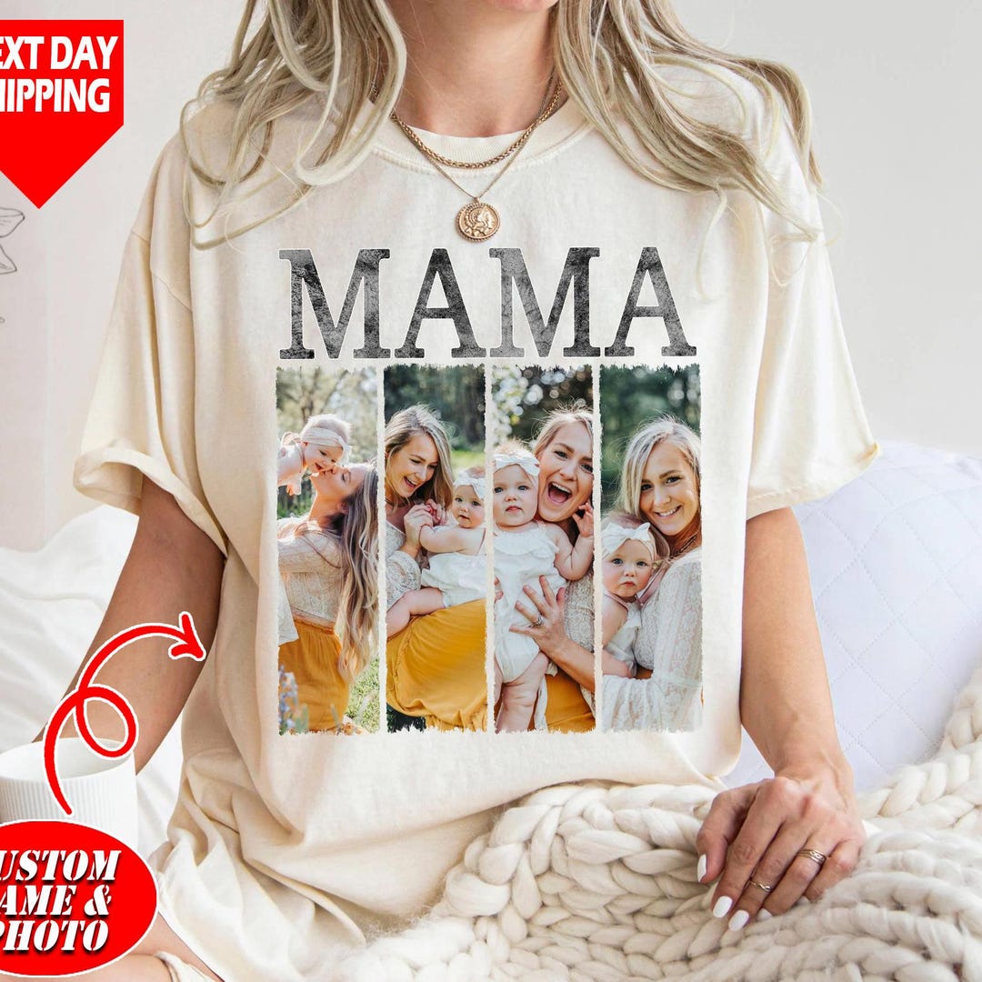 Mother's Day Customize Photo T-shirt, Mother and Daughter Custom Shirt ...