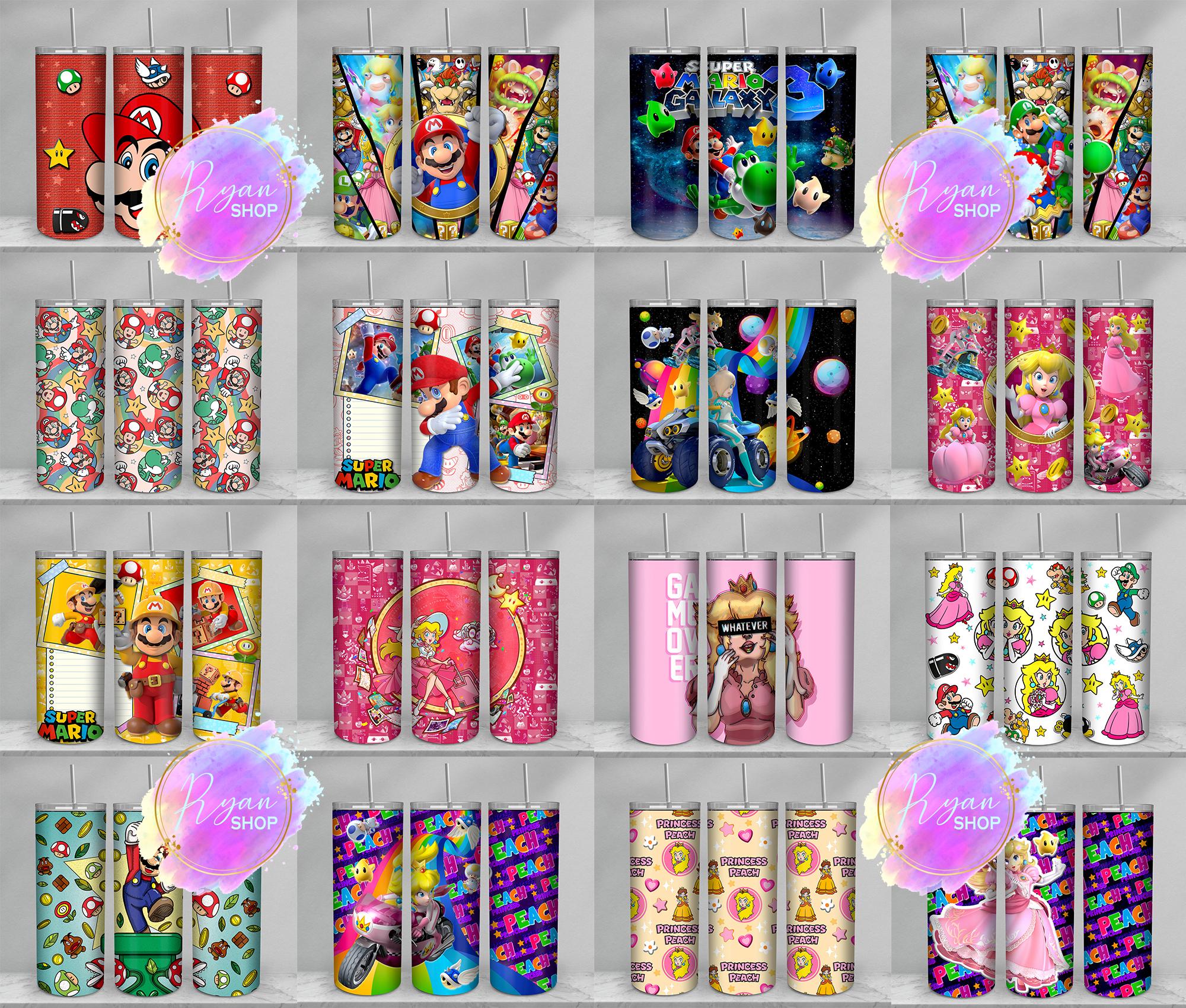 100 Designs Cartoon Characters Bundle Png 20oz Skinny Tumbler Wrap ...