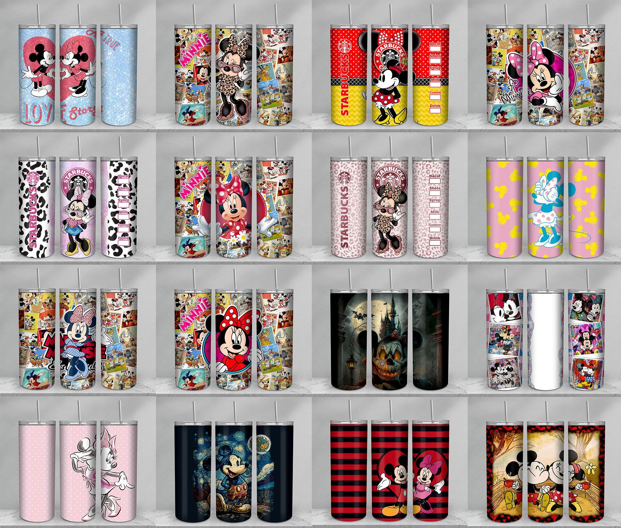 120 Designs Cartoon Characters Bundle Png 20oz Skinny Tumbler Wrap ...