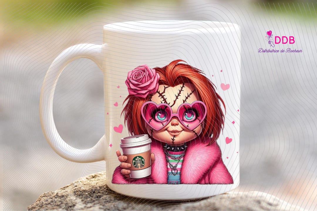 Personalized Ceramic Mug, Chucky Doll, Love, Starbucks, Gift, Joy ...
