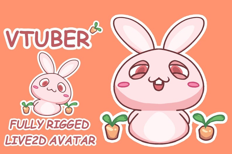 Customizable Vtuber Rabbit Vtuber Model Fully Body/fully - Etsy