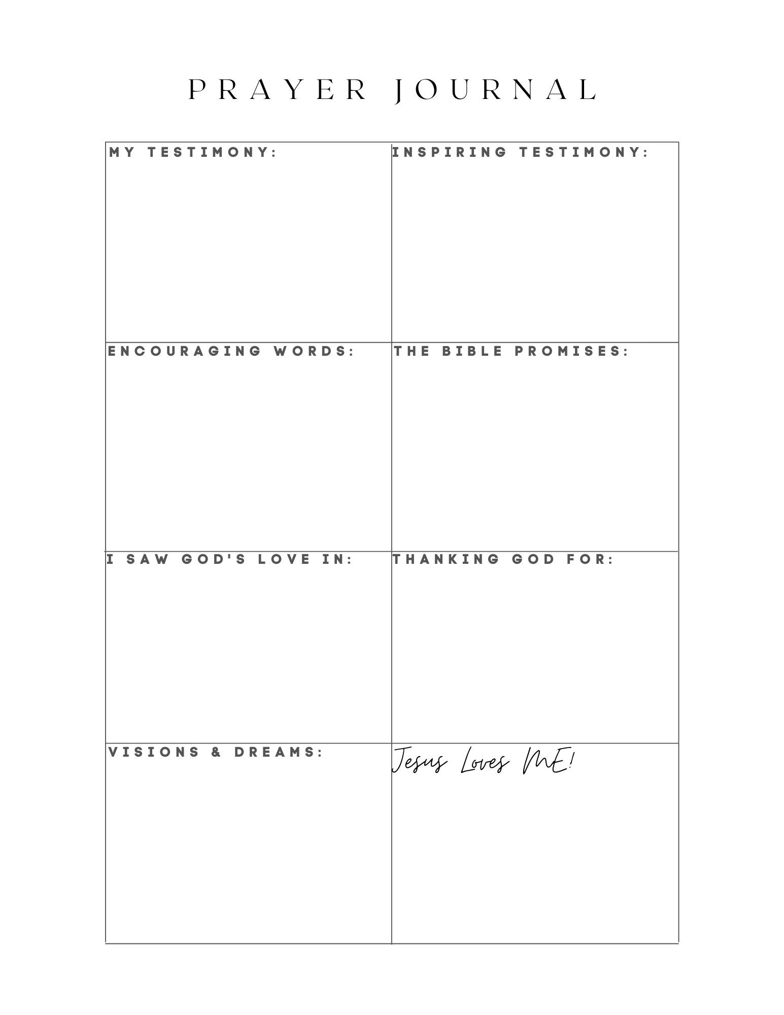 Minimalist Prayer Planner, Guided Journal, Prayer Notes, Weekly Planner ...
