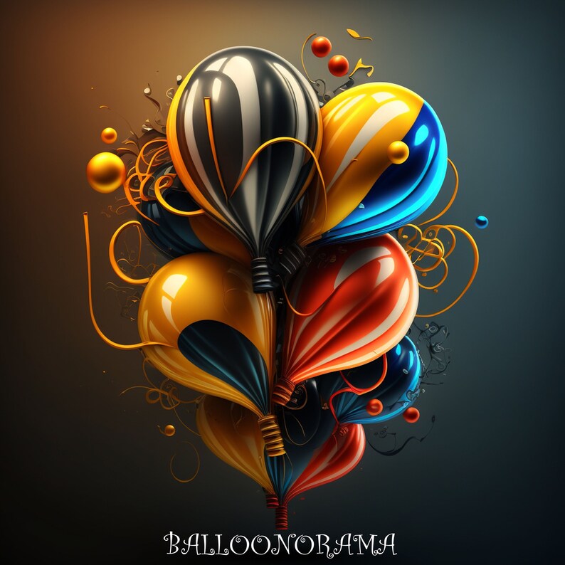Balloonorama Digital Art Balloon Picture - Etsy