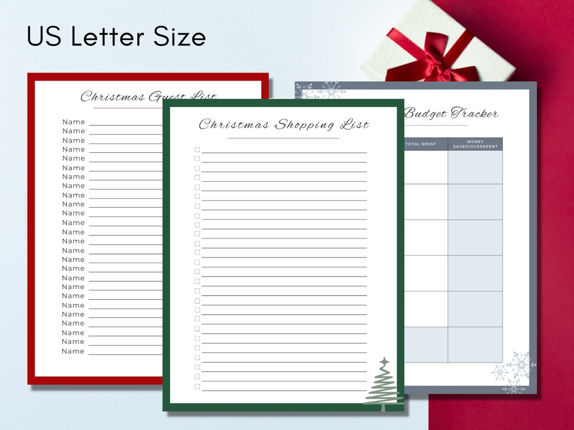 Printable Christmas Guest and Shopping Lists, Plus a Bonus Christmas ...