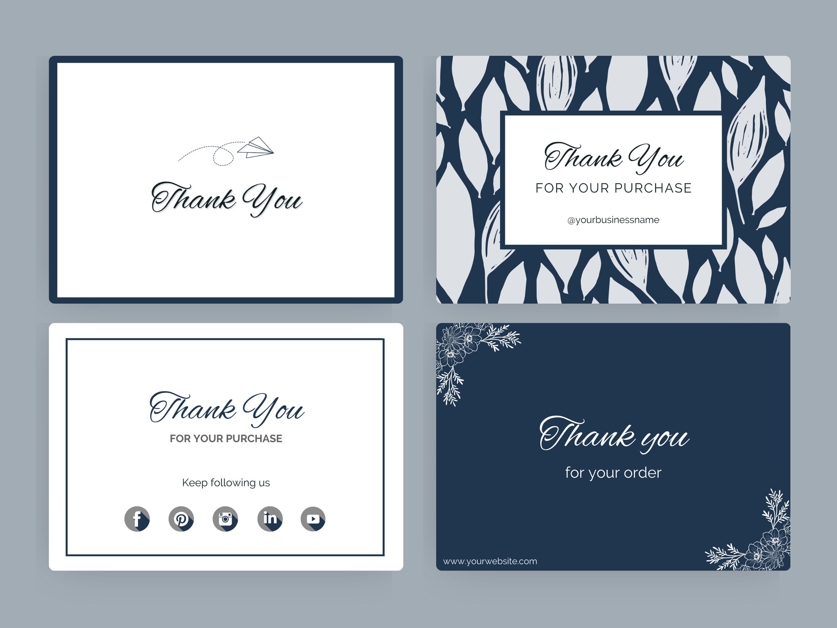 Neutral Modern Thank You Card Templates | Thank You Cards Canva ...