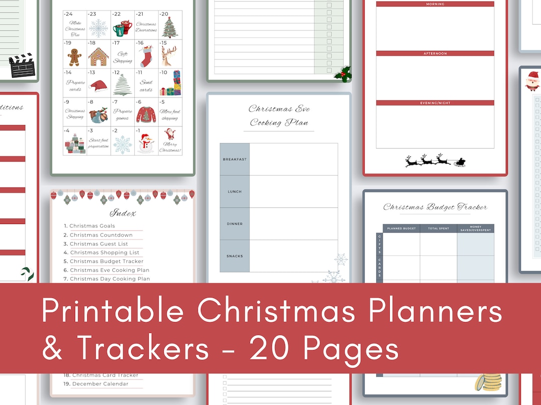 Printable Christmas Planner Bundle, Christmas Printable, Christmas ...