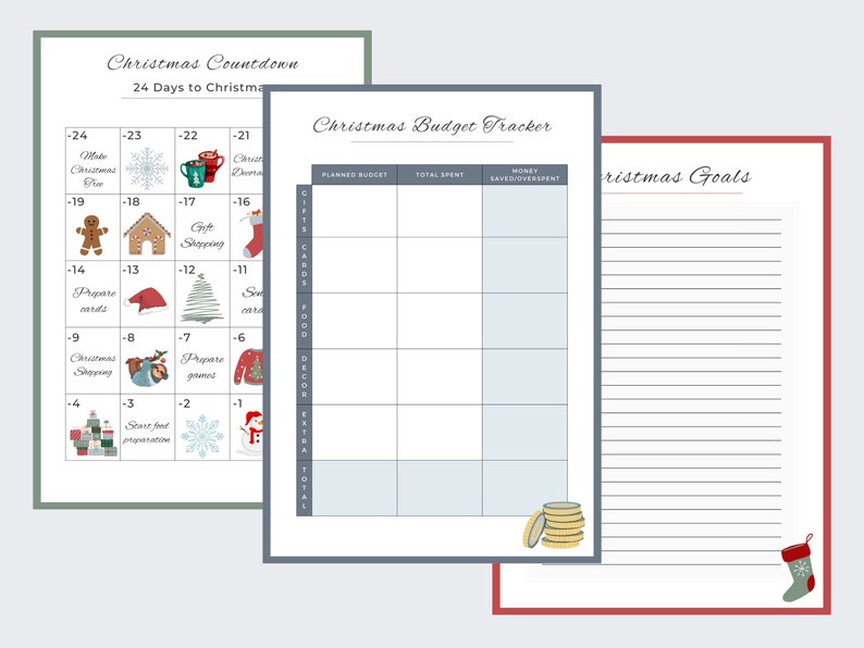 Printable Christmas Planner Bundle, Christmas Printable, Christmas ...