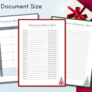 Printable Christmas Guest and Shopping Lists, Plus a Bonus Christmas ...