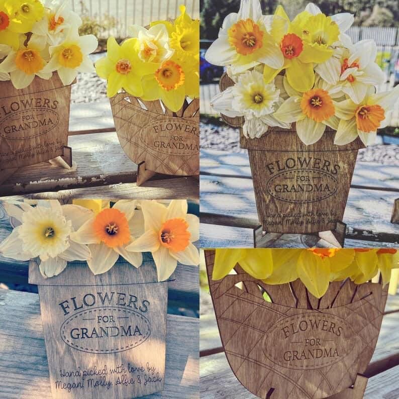 Personalised Wooden Flower Board - Etsy