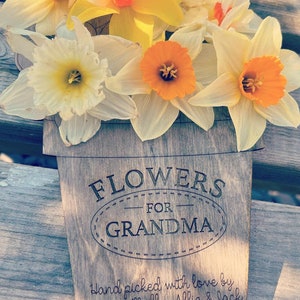 Personalised Wooden Flower Board - Etsy