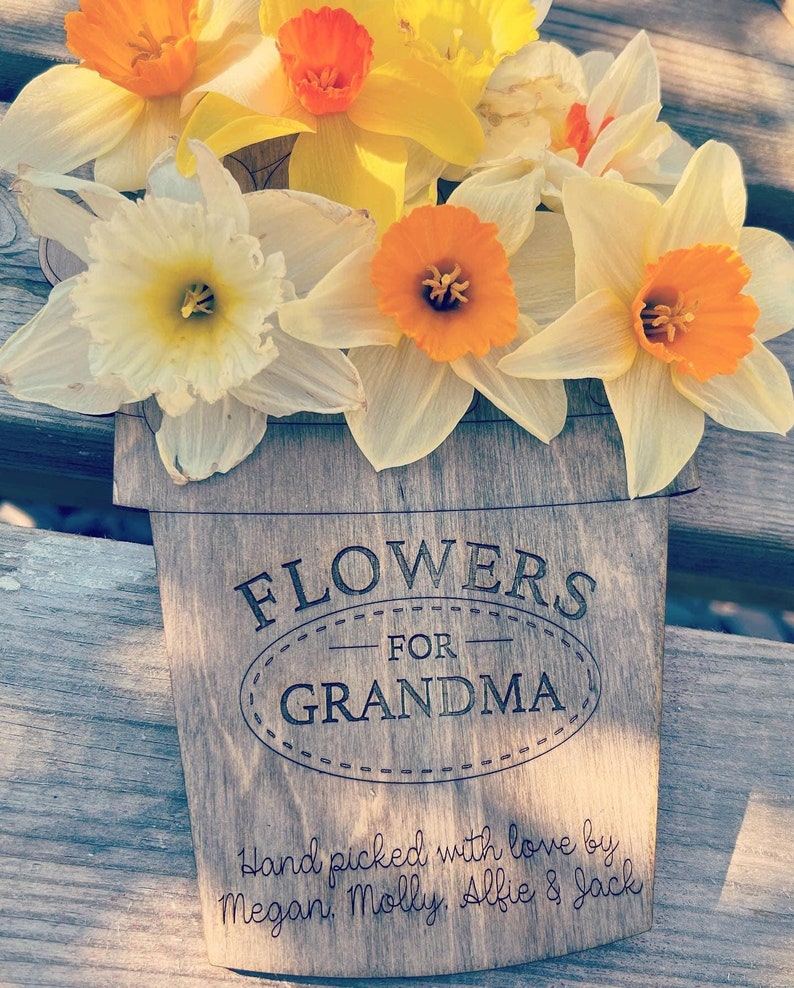 Personalised Wooden Flower Board - Etsy