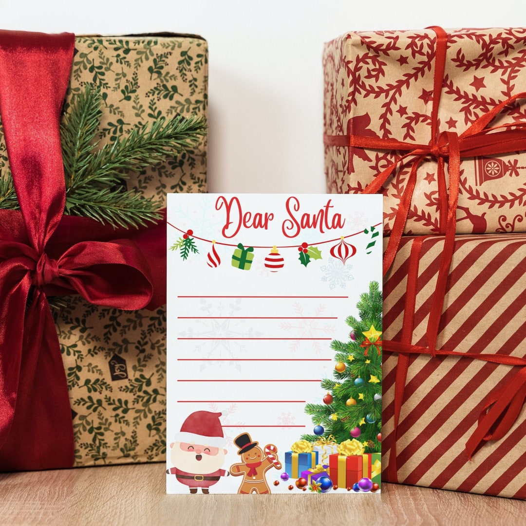 Dear Santa Letter to Santa Claus Christmas Wish List A4 - Etsy