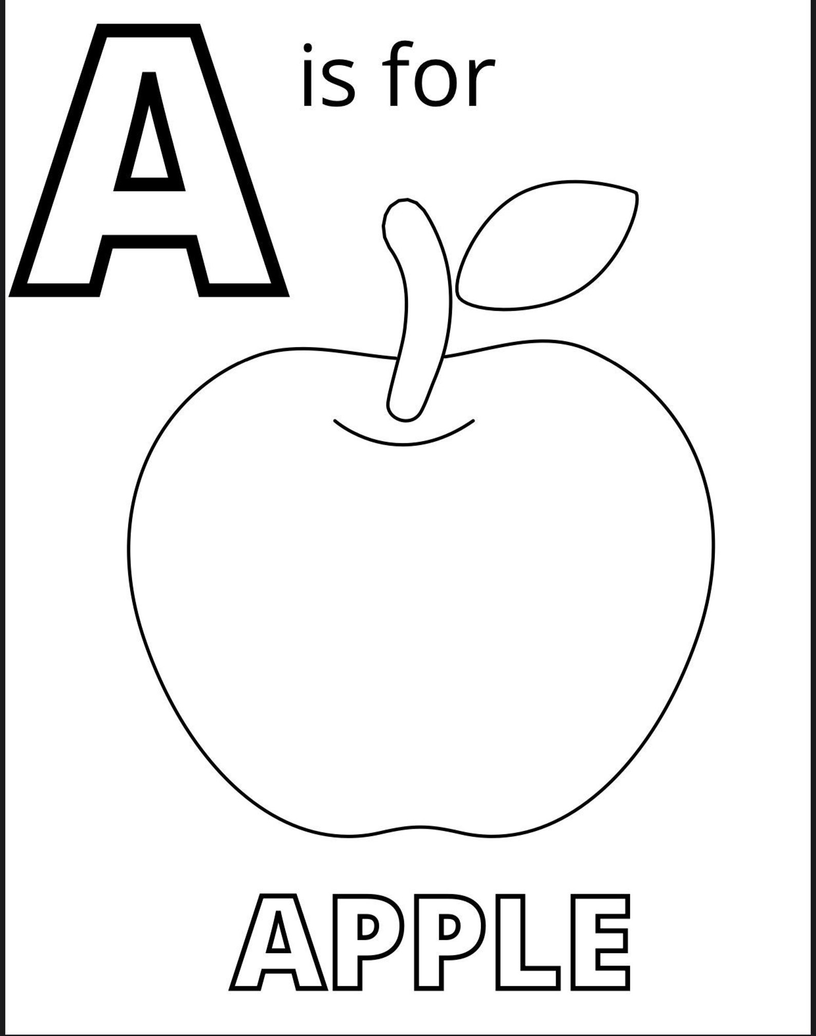 26 Page Alphabet Color Sheets - Etsy