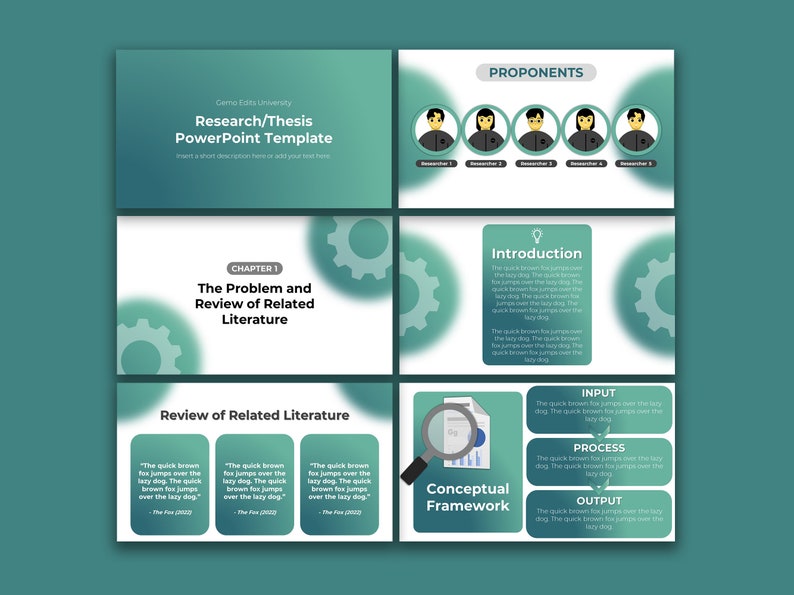 Research / Thesis Powerpoint Template - Etsy