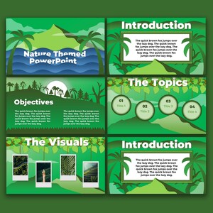 Nature Inspired Powerpoint Template - Etsy