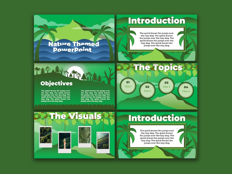 Nature Inspired Powerpoint Template - Etsy