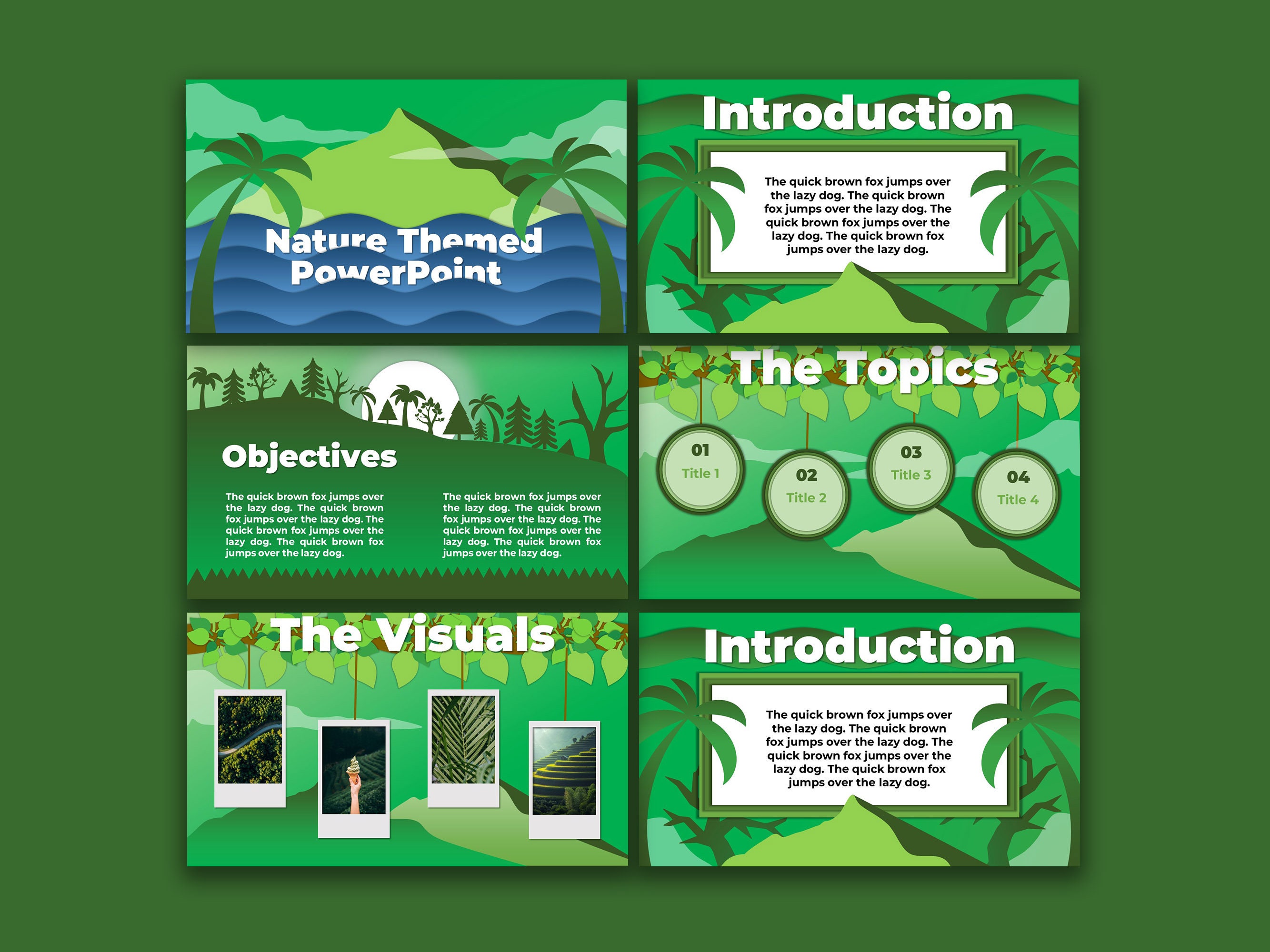 Nature Inspired Powerpoint Template - Etsy