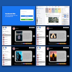 Facebook Inspired Powerpoint Template - Etsy