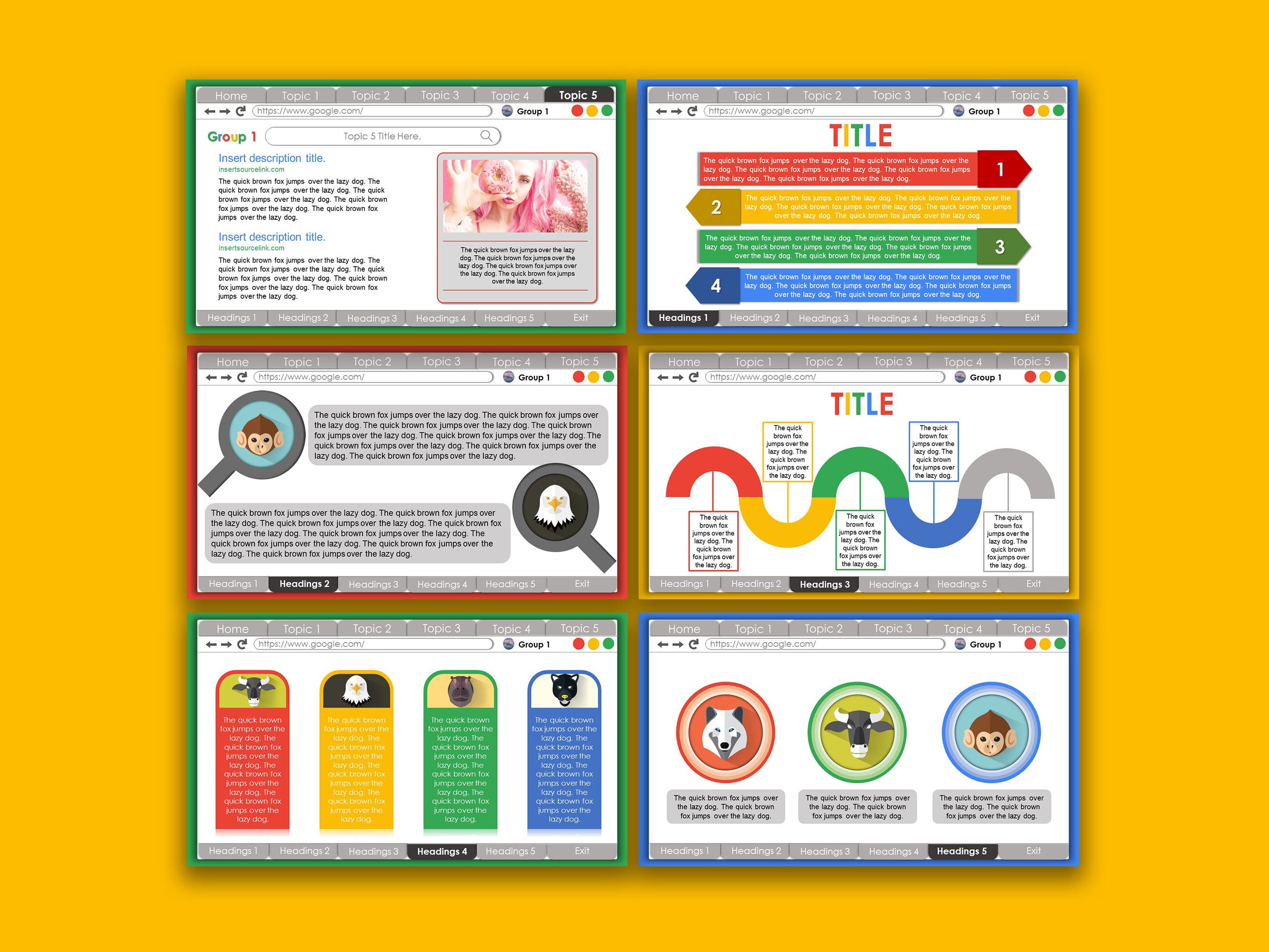 Google Browser Inspired Powerpoint Template - Etsy