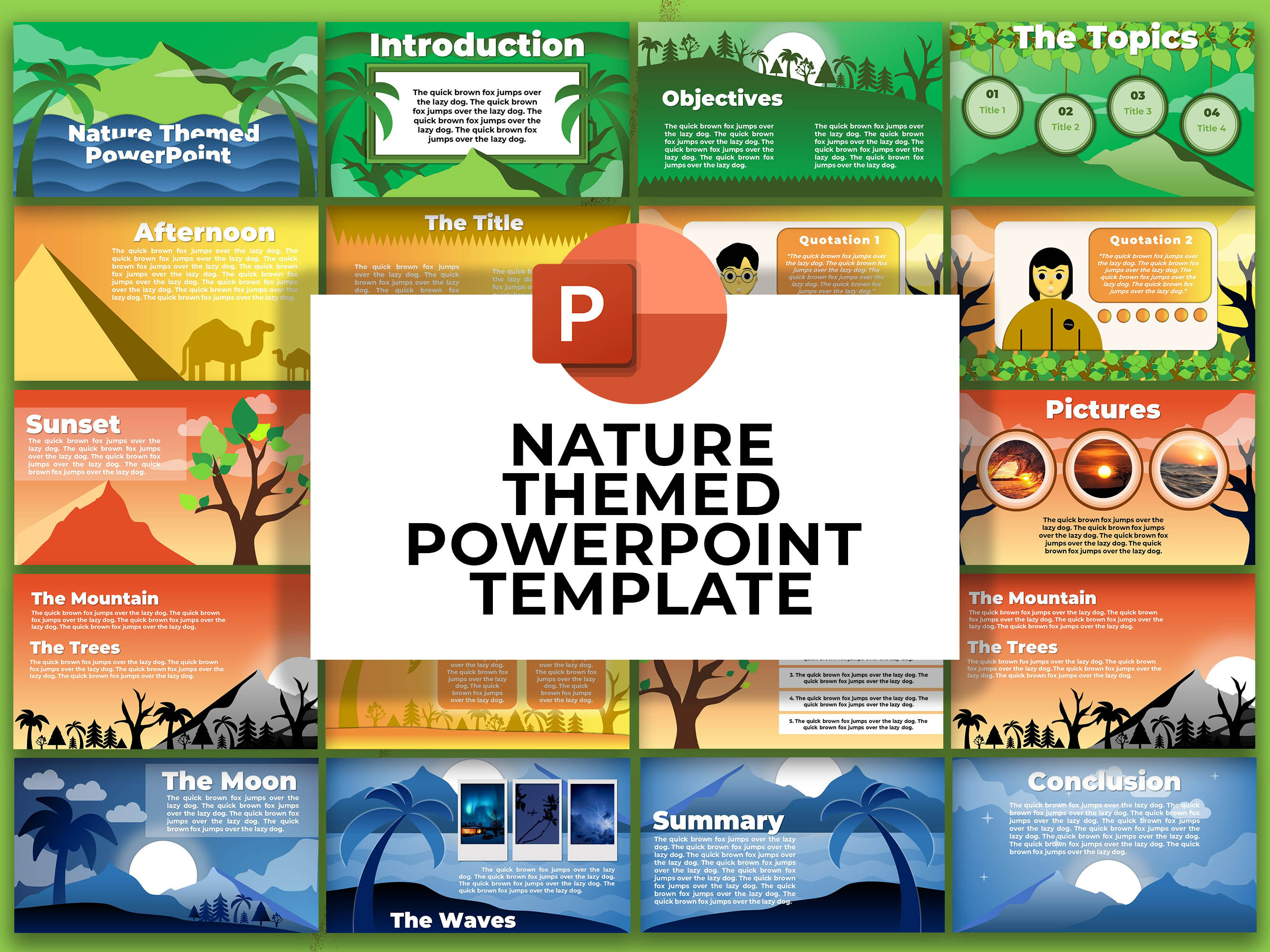 Nature Inspired Powerpoint Template - Etsy