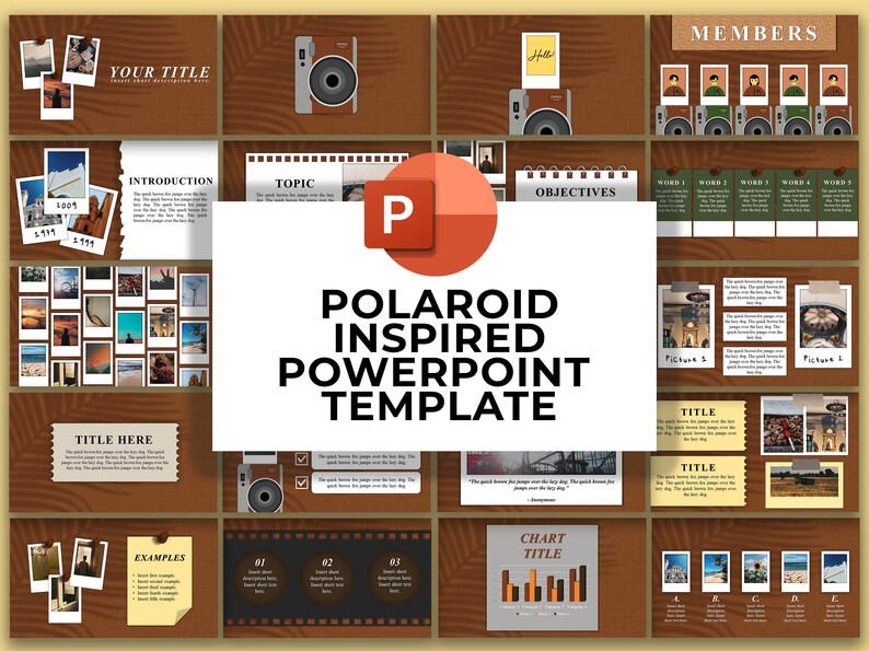 Aesthetic Polaroid Inspired Powerpoint Template - Etsy